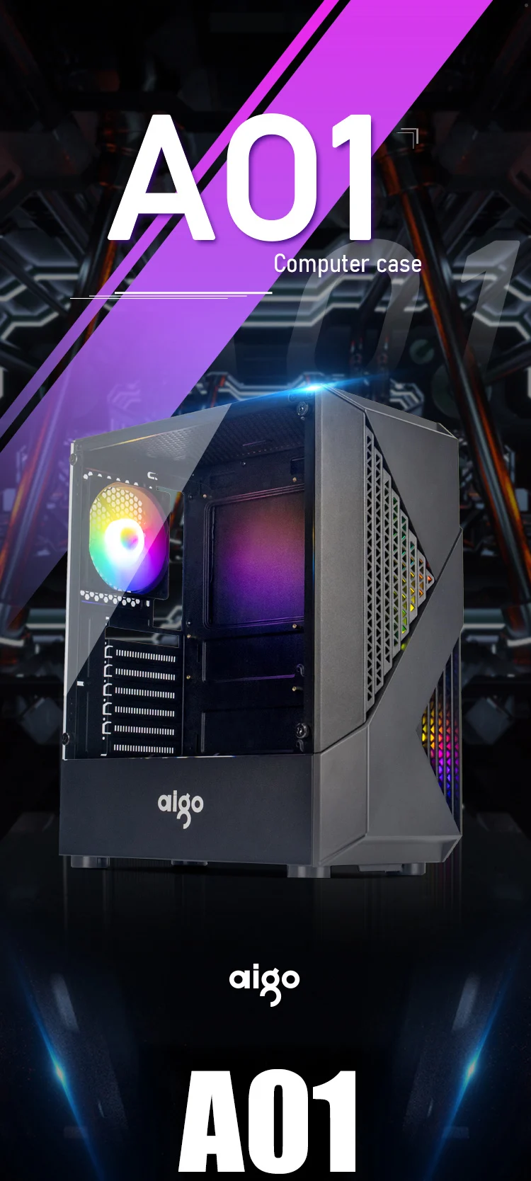 Aigo Novo Caso Do Computador Desktop A01 Gabinete Gamer Computador ...