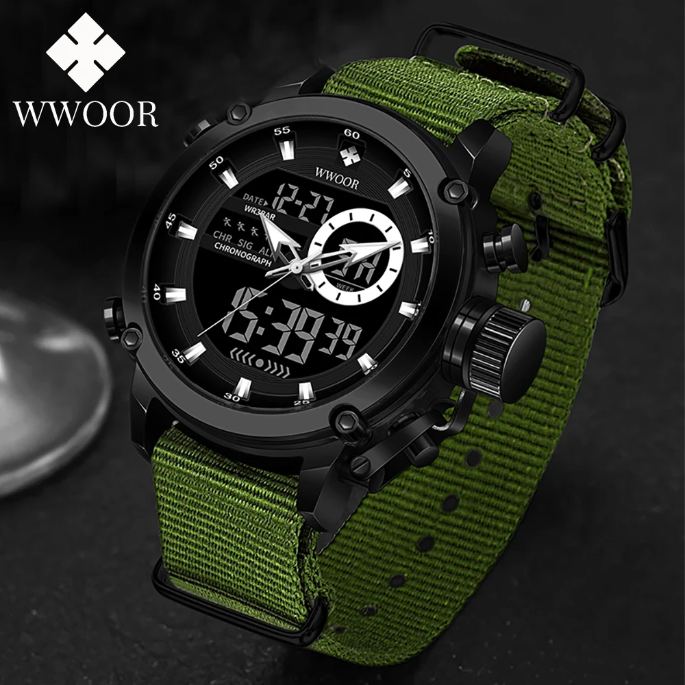 WWOOR-New-Fashion-Military-Sports-Men-s-Nylon-Watches-Digital-Quartz ...