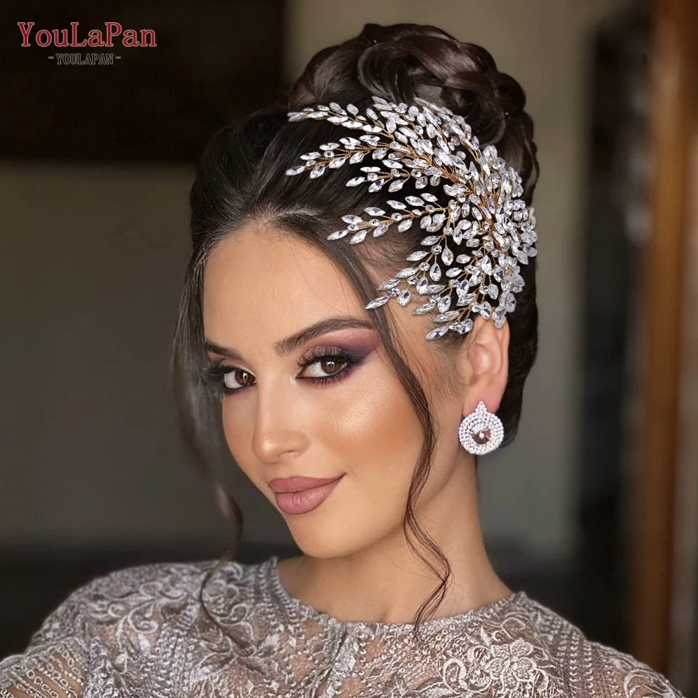 YoulaPan Rhinestone Nupcial Headpiece, Headwear Do Casamento, Acessórios de Cabelo, Mulher ...