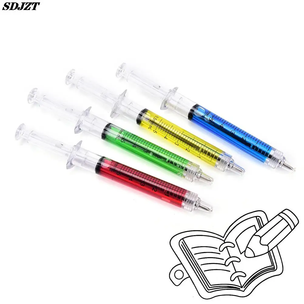 10-Pcs-Syringe-Injection-Shape-Ballpen-Doctor-Nurse-Gift-Liquid-Pen ...
