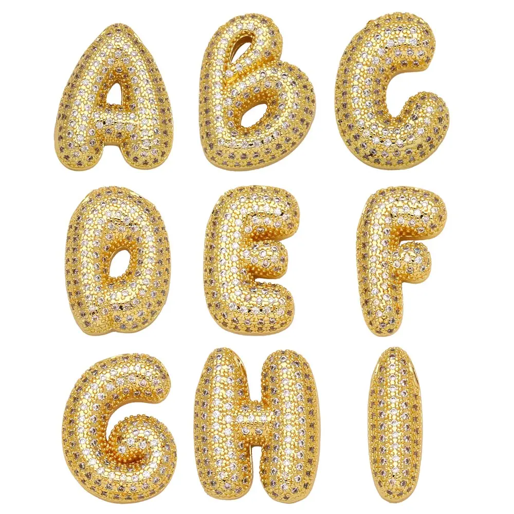 OCESRIO-Chunky-CZ-26-Initial-Bubble-Letter-Pendant-for-Necklaces-Gold ...