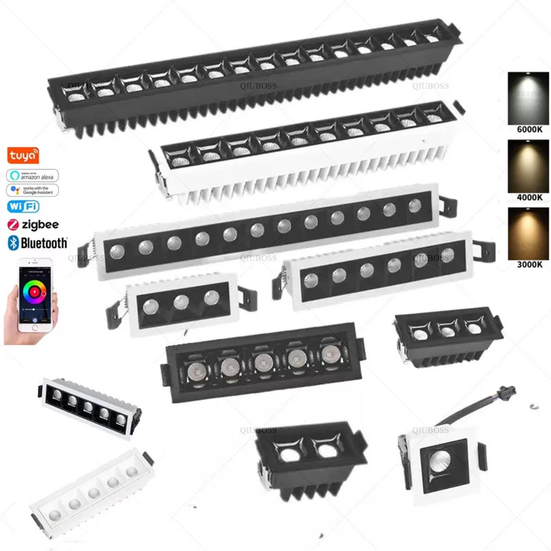 Zigbee-Tuya-Smart-Dimming-Embedded-Anti-glare-Grille-light-LED-Strip ...