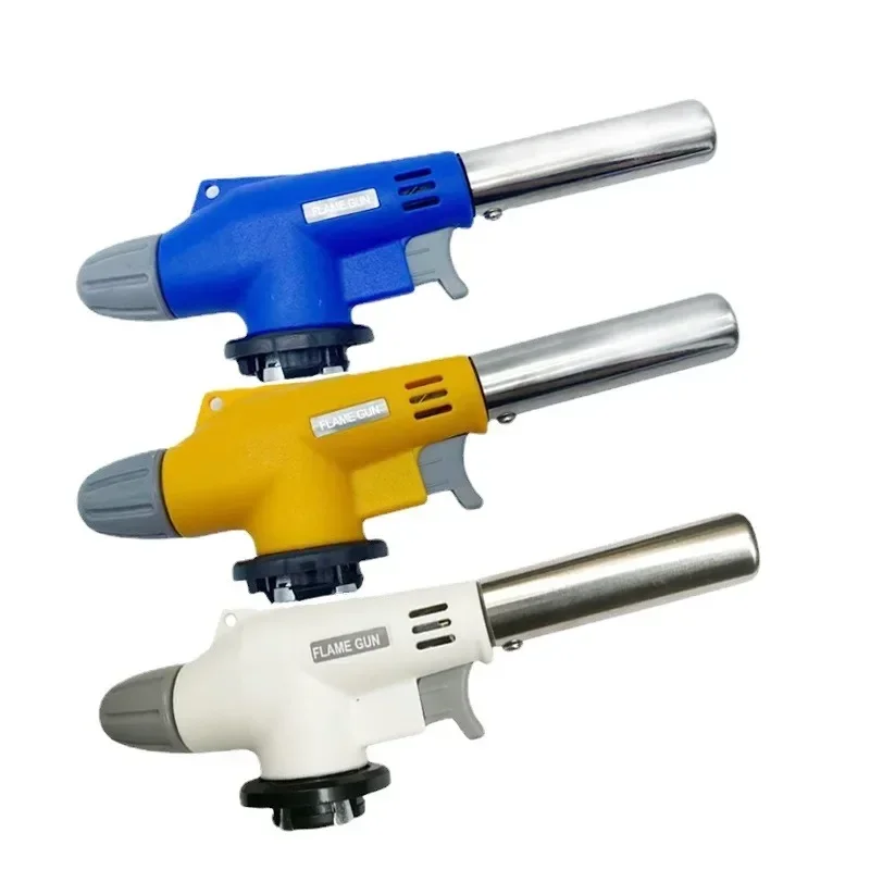BBQ-Gas-Torch-Flame-Gun-Blowtorch-Cooking-Soldering-Butane-AutoIgnition ...