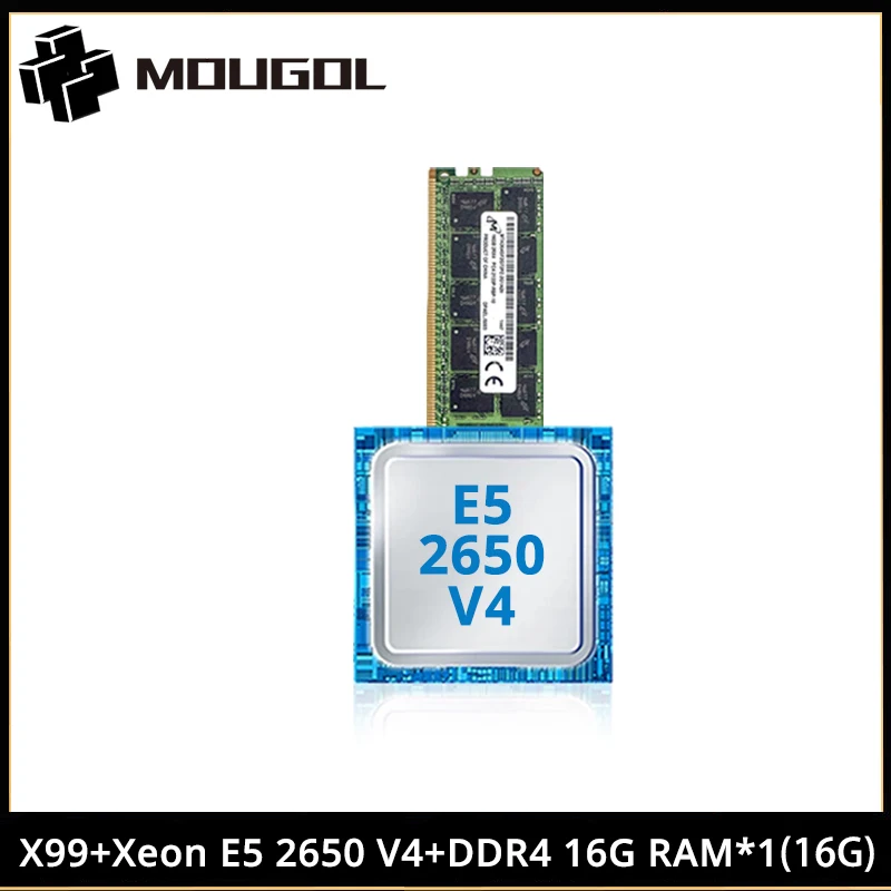 Kit placa-mãe para jogos MOUGOL X99 com CPU Intel Xeon E5 2650 V4 DDR4 ...