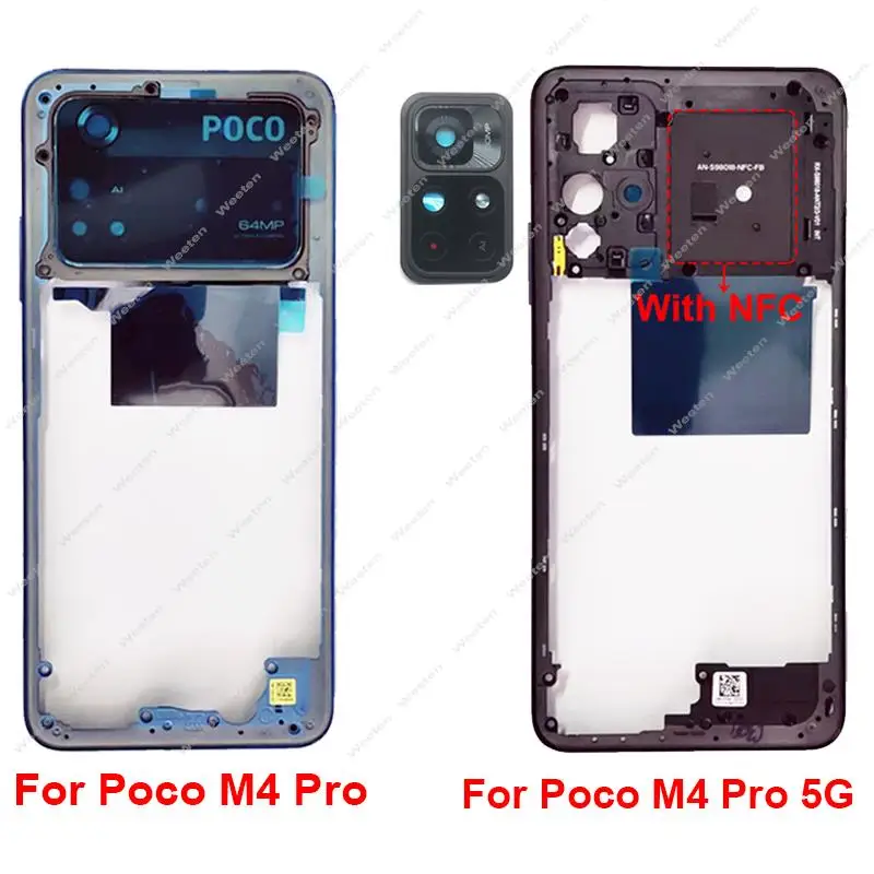 Middle-Frame-Housing-For-Xiaomi-Poco-M4-Pro-M4Pro-4G-5G-Front-LCD-Frame ...