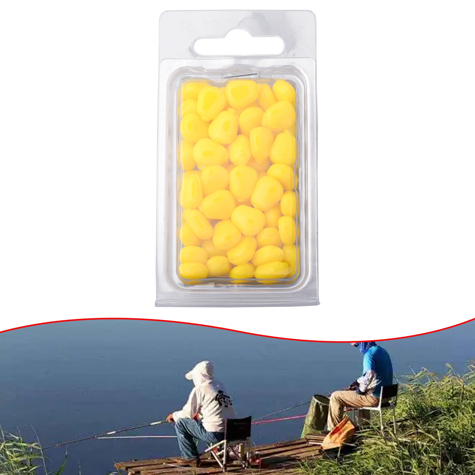 50pcs Fishing Lures Silicone Artificial Soft Corn Design Lure For ...