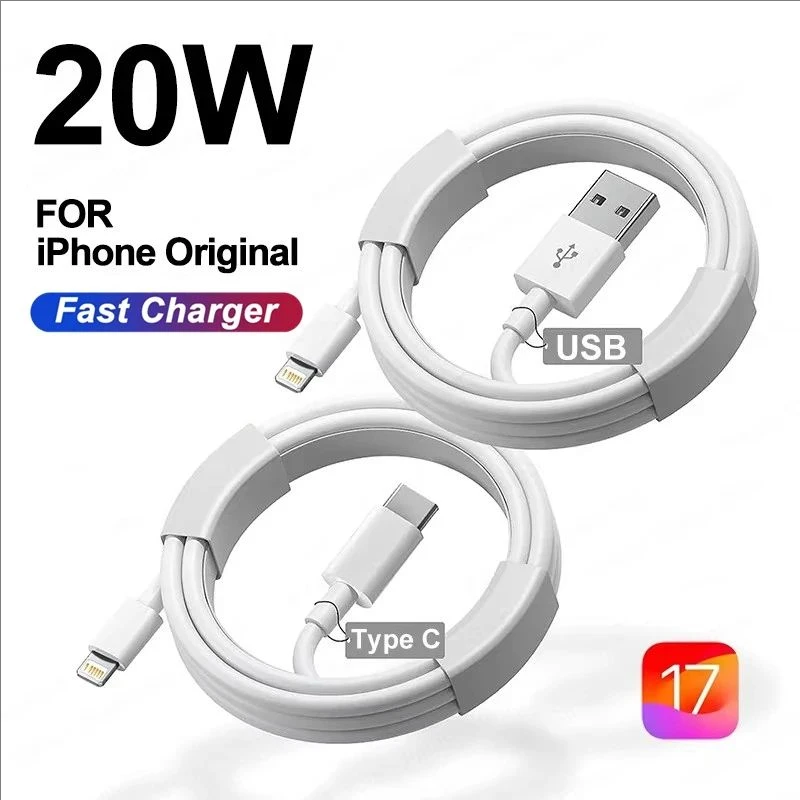 20W-PD-Original-Fast-Charging-USB-Cable-for-iPhone-14-8-7-Plus-13-12-11 ...