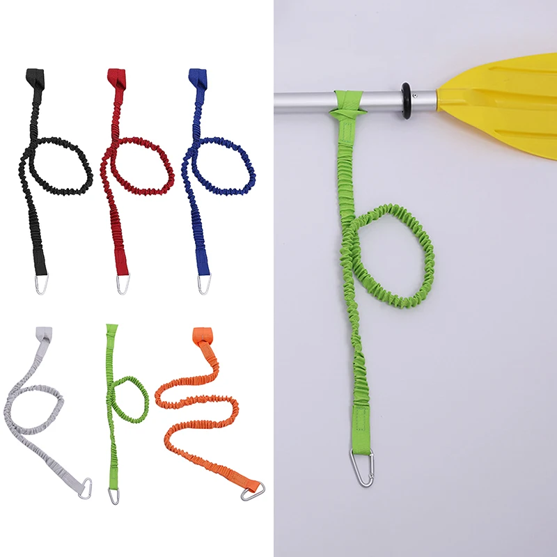 Elastic-Kayak-Paddle-Leash-with-Safety-Hook-Coiled-Lanyard-Cord-Tie ...