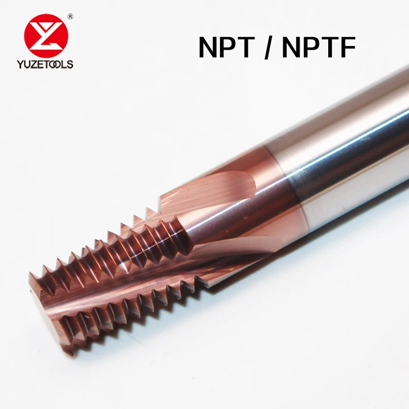YUZETOOLS-HRC68-Solid-Carbide-NPT-NPTF-Full-Teeth-Thread-Milling-Cutter ...