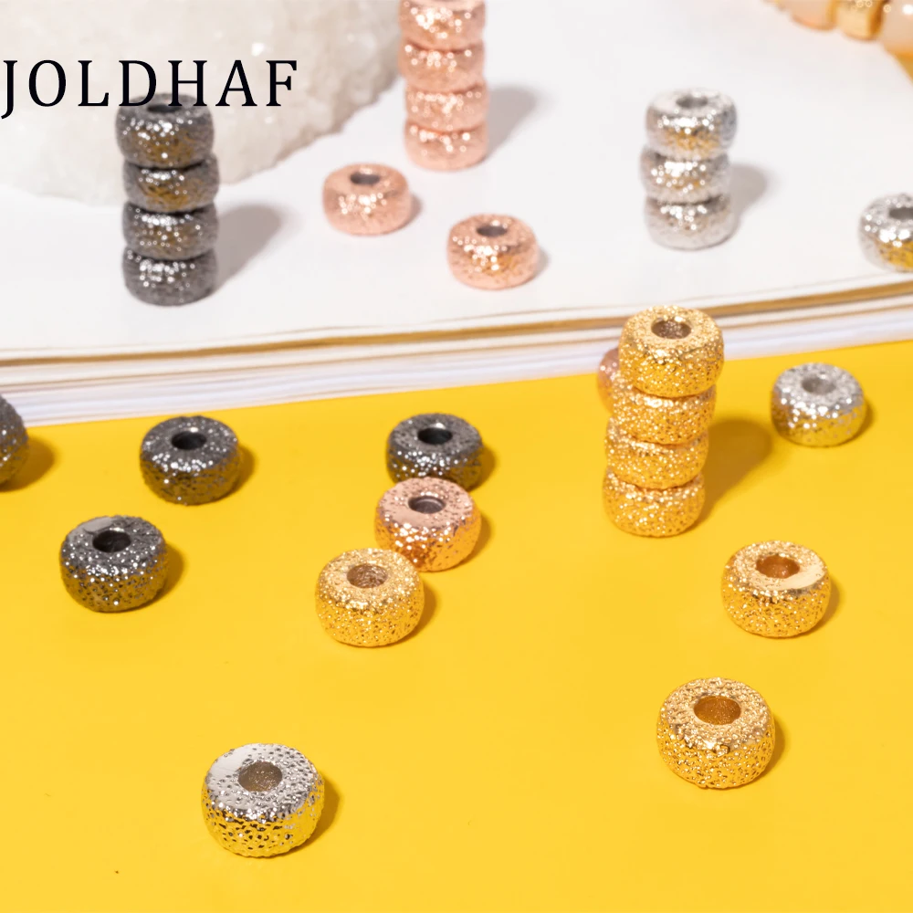 10pcs-Round-Tube-Frosted-Beads-Gold-Plated-Copper-Charms-for-Jewelry ...