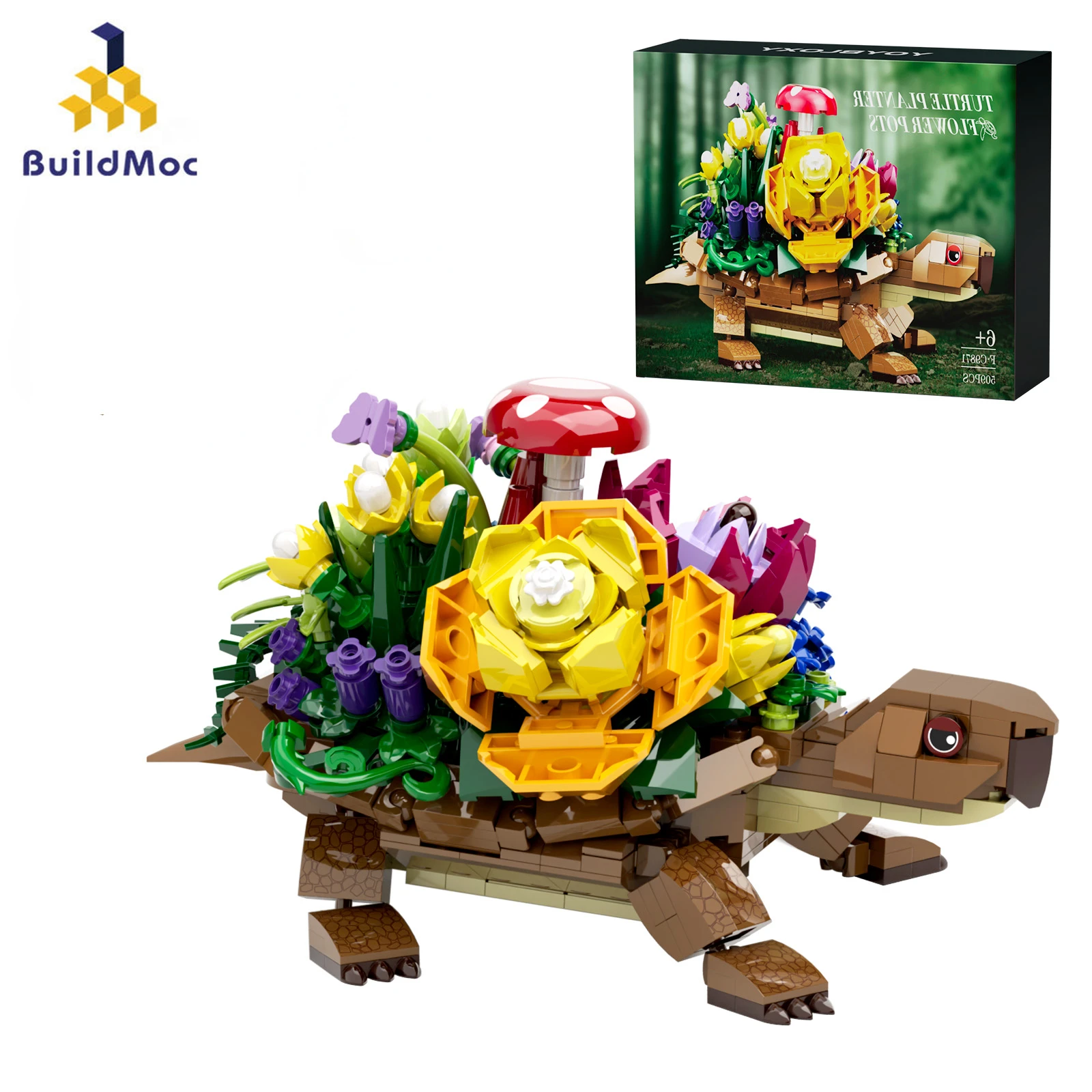 510pcs-Turtle-Planter-Flower-Pots-Model-Kit-Animal-Planter-Building ...