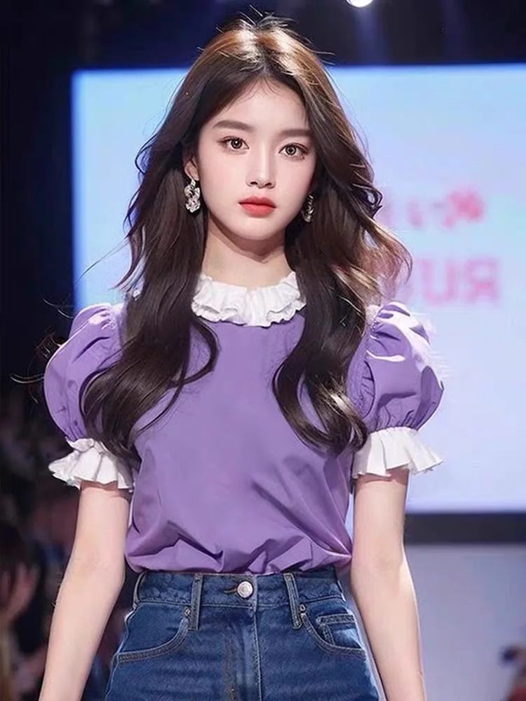 Ladies-Fashion-Casual-Stringy-Selvedge-Shirts-Blouse-Women-Clothes ...