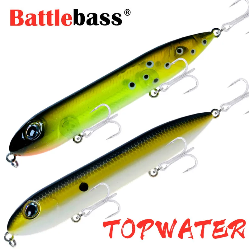 130mm 26g Doggy Walk Pencil Fishing Bait Long Casting Popper Splashing ...