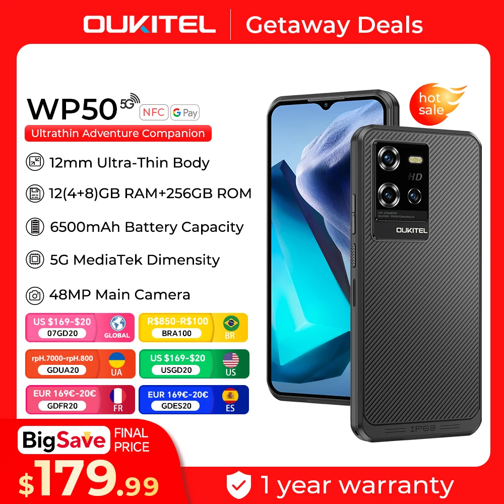 World-Premiere-Oukitel-WP50-5G-Rugged-Smartphone-6-60-HD-6500mAh-12GB ...