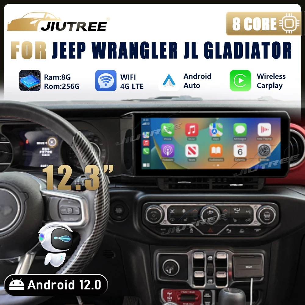 Android-12-For-Jeep-Wrangler-JL-Gladiator-2018-2021-Car-Radio-Stereo ...