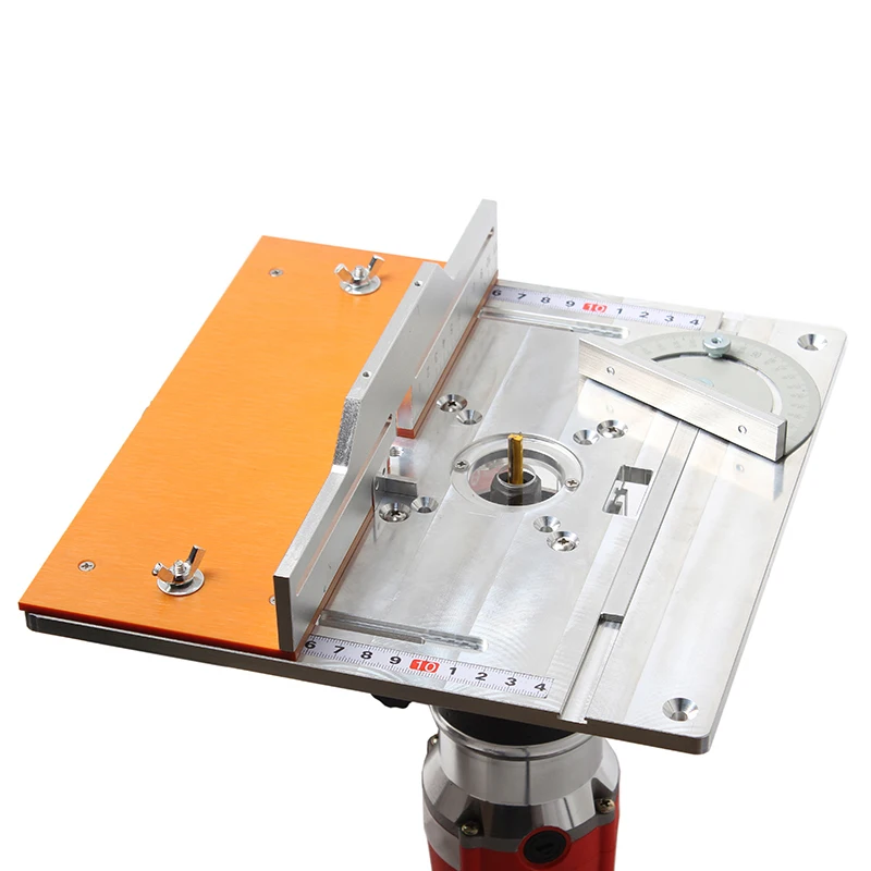 Aluminium Router Tisch Insert Platte Elektrische Holz Fräsen Flip Board Mit Gehrung Gauge Guide ...