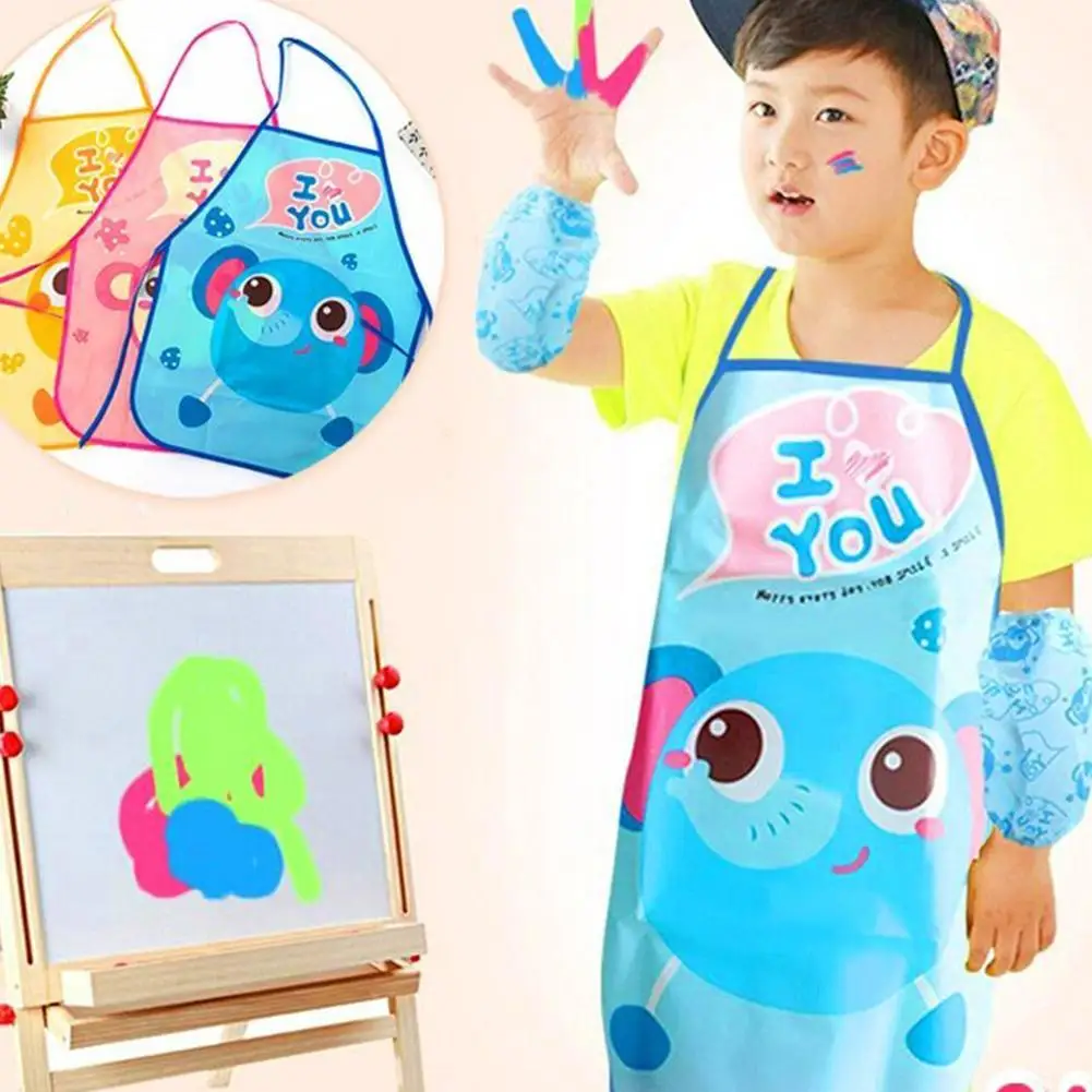Children-s-Waterproof-Apron-Cute-Cooking-Baking-Household-Cleaning ...