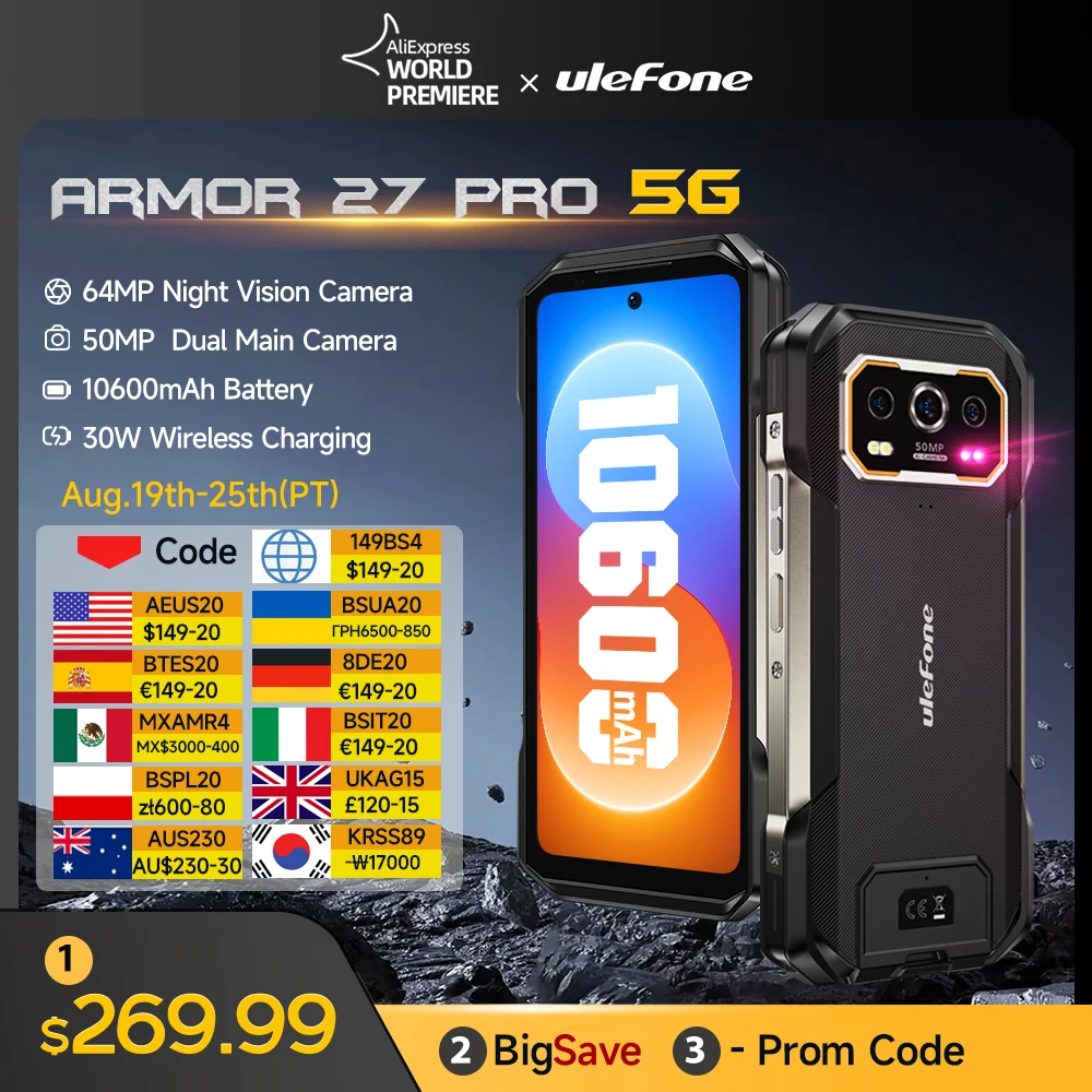 World-Premiere-Ulefone-Armor-27-Pro-5G-Rugged-Phone-10600mAh-Smartphone ...