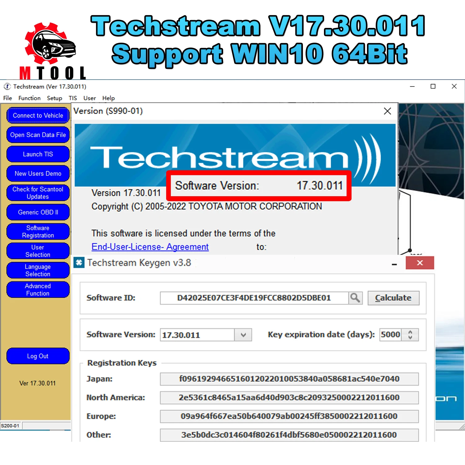 Newest Version For Toyota Tis Techstream 17.10.012 Software Link And ...