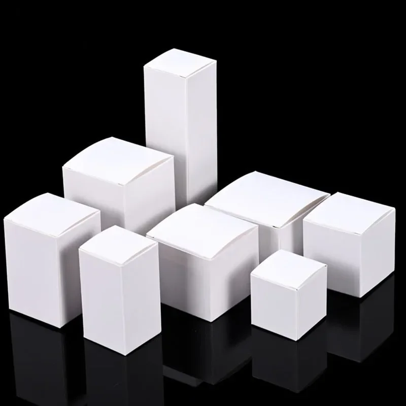 50pcs-White-Cardboard-Packaging-Box-Multi-Size-Square-Box-For-Small ...