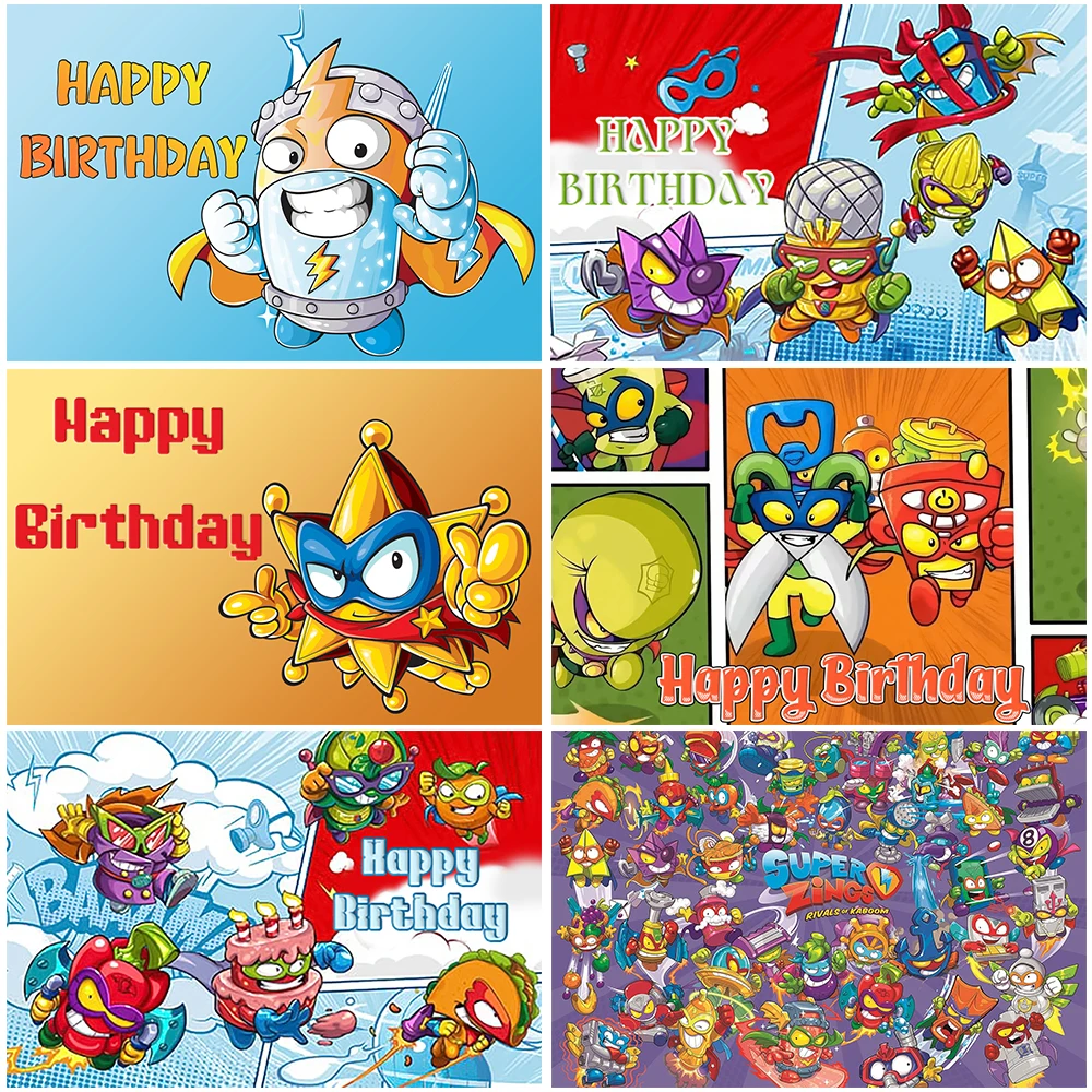 Superthings Legends Superzings Theme Birthday Party Vinyl Background ...