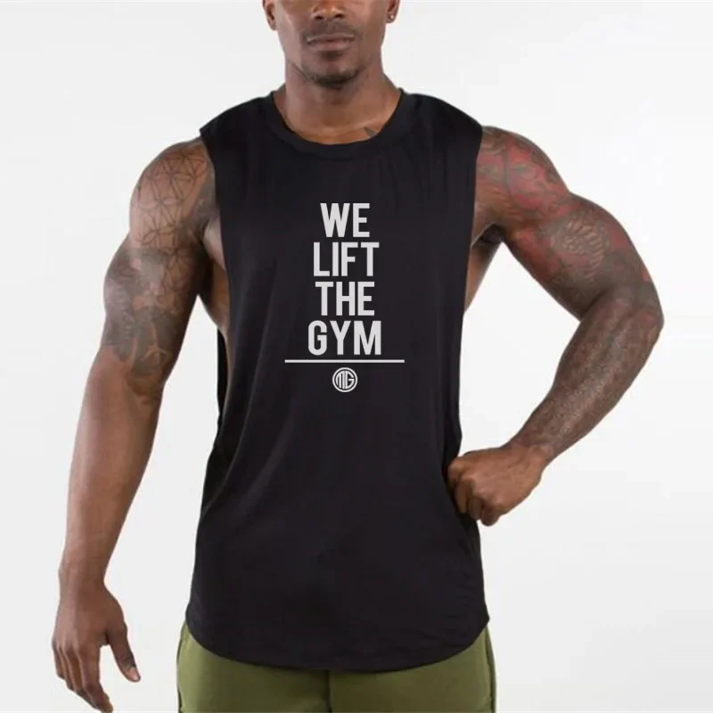 Bodybuilding Singlets Mens Side Open Tank Tops Workout Stringer ...