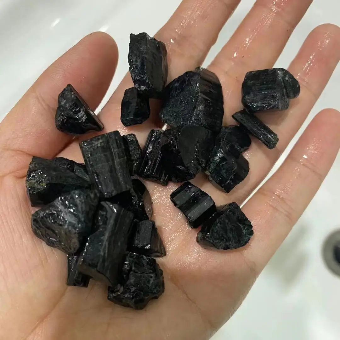1500g/pack Bulk Lot Rare Rough Natural Black Tourmaline Raw Stone ...