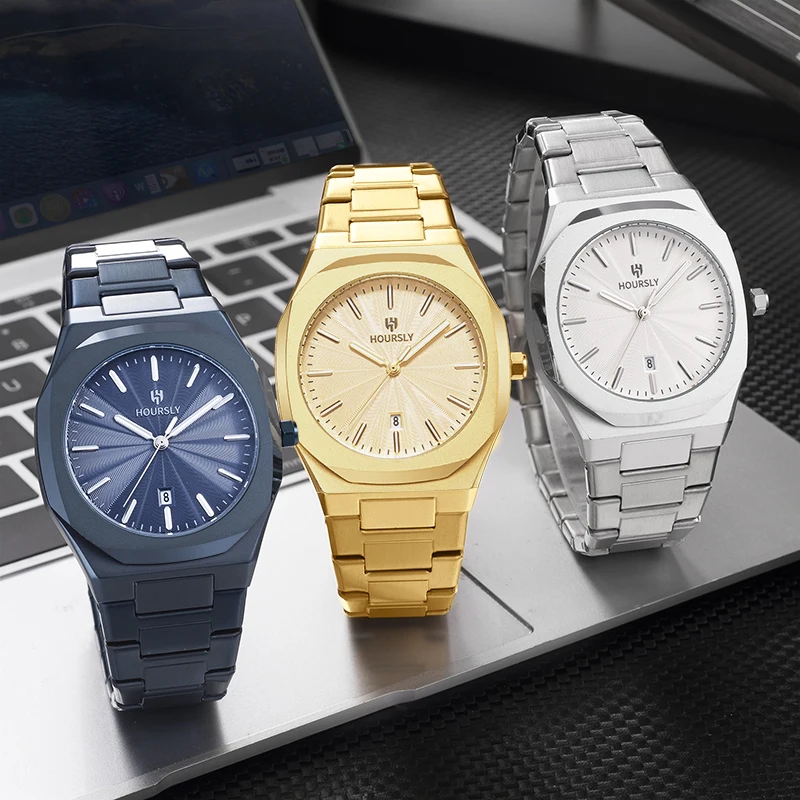 HOURSLY Luxury Sports Watch Men Quartz Waterproof Luminous Date ...