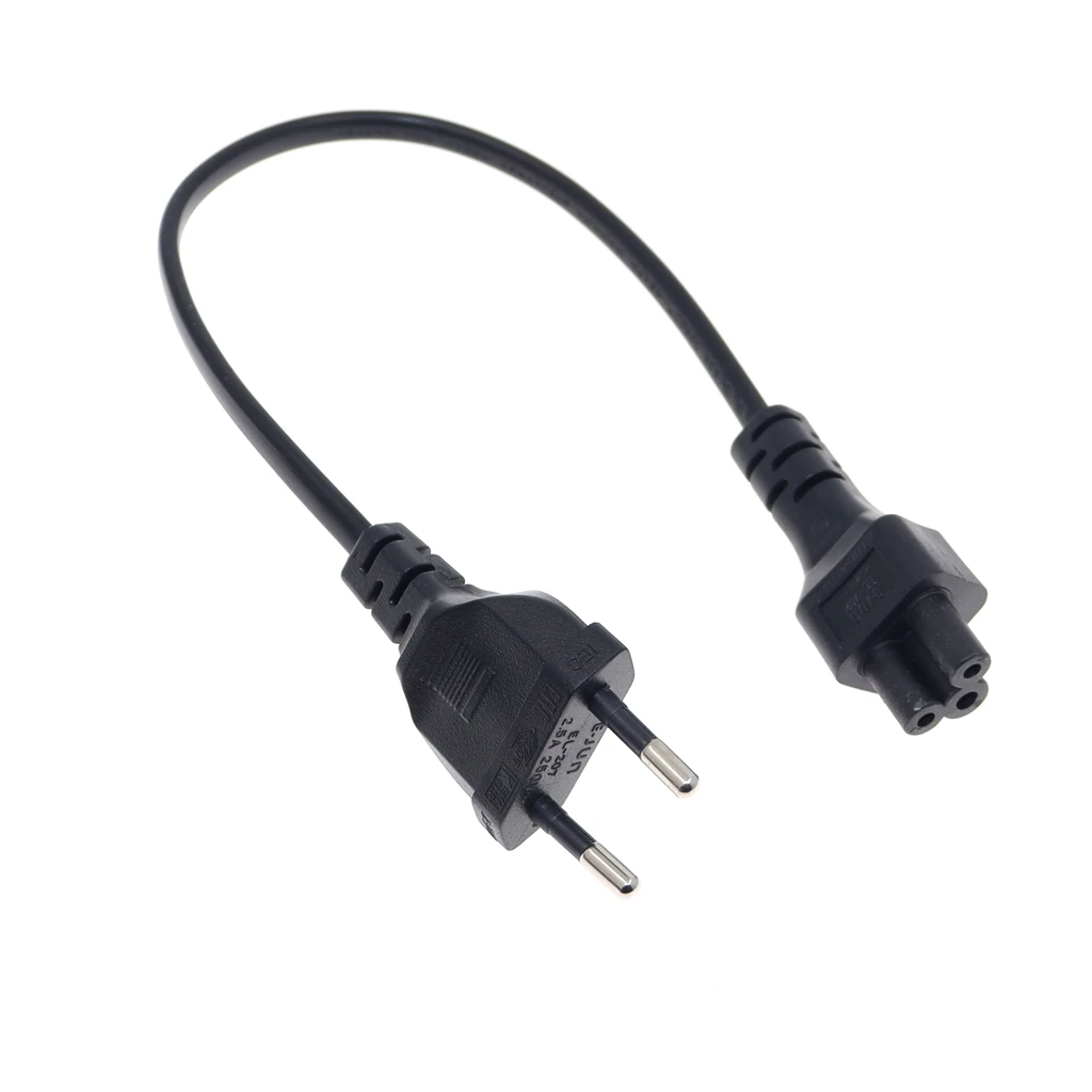 European-Power-Adapter-Cord-Cable-30cm-EU-Plug-2-Pin-Male-To-IEC-320-C5 ...