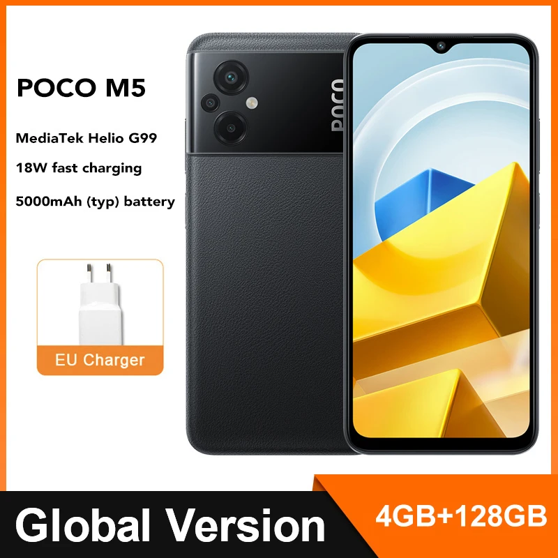 Global Version Poco M5 4gb 128gb Nfc Mobile Phone Helio G99 Octa Core ...