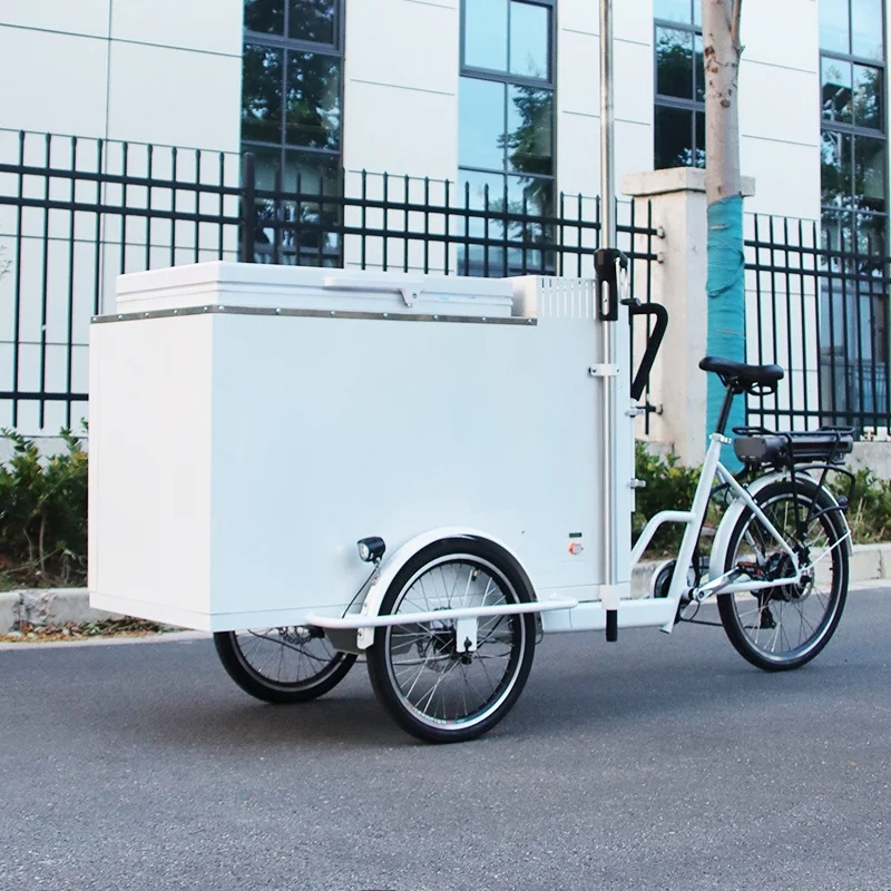 3 Wheel Ice Cream Display Bike With Cabinet And Refrigerator Popsicle ...
