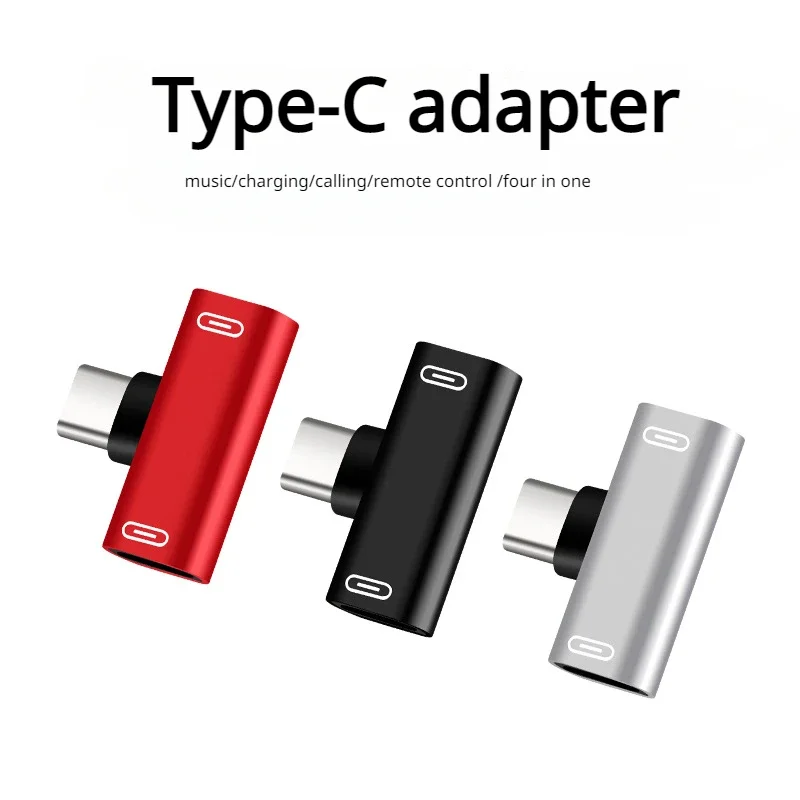 2 in 1 USB C Splitter Type C Male To Dual Type C Female Headphone ...
