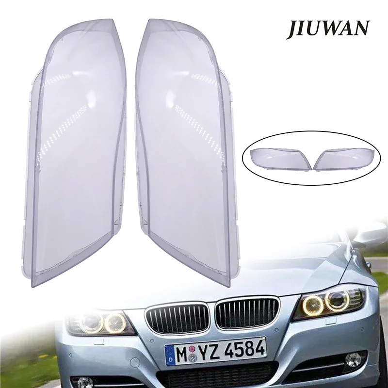 1-Pair-Left-Right-Car-Headlight-Transparent-Lens-Covers-Front-Headlamp ...