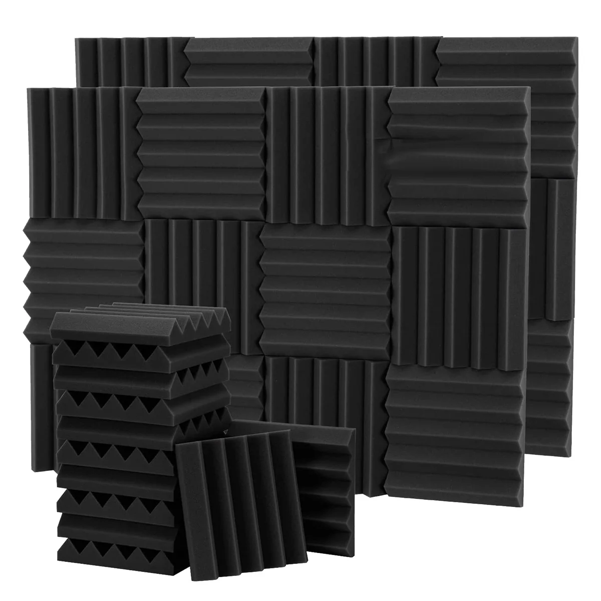 36-Pack-Acoustic-Panels-9-8x9-8x2-Inch-Wedge-Sound-Proof-Foam-Acoustic ...