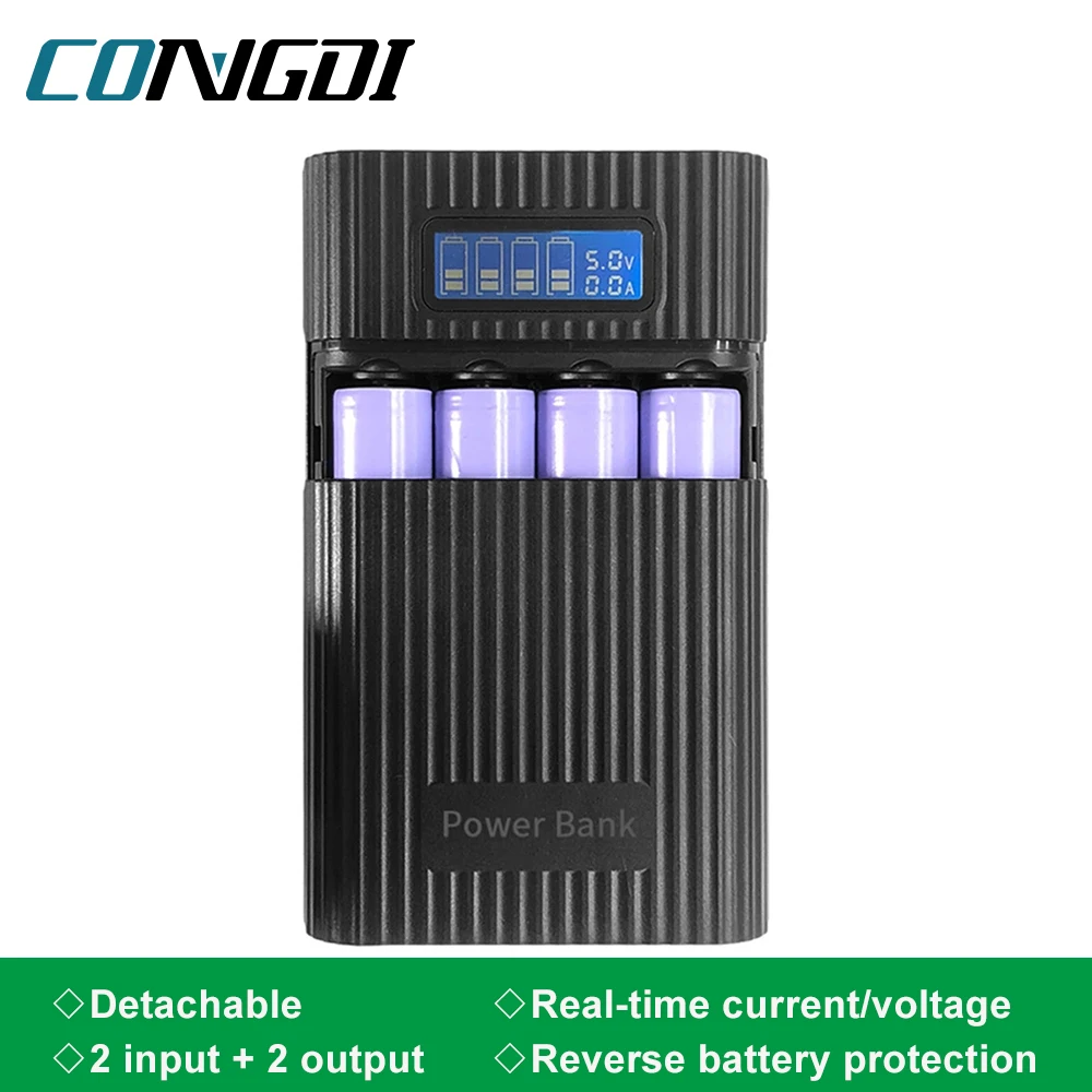 DIY-Power-Bank-Case-4-18650-Battery-Charge-Storage-Box-5V-Dual-USB ...