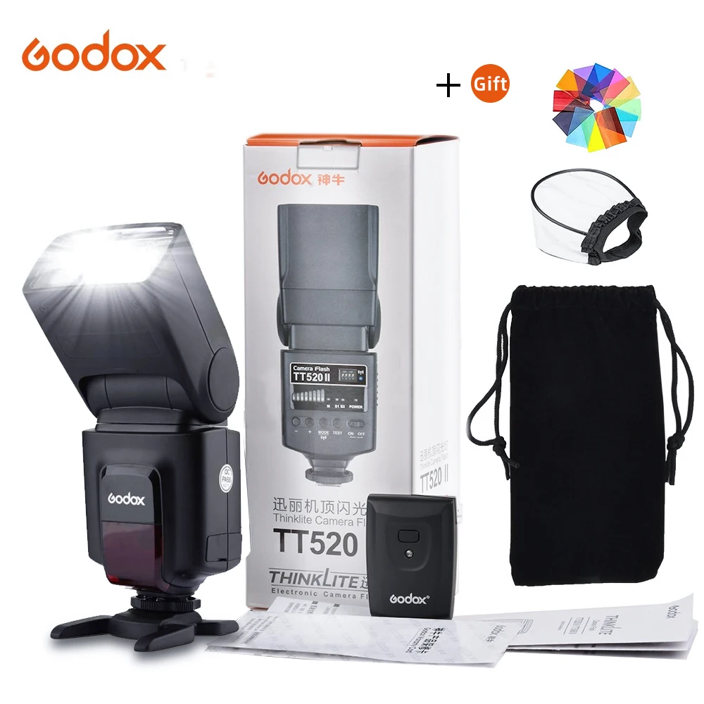 Godox-TT520-II-Flash-Speedlite-com-Built-in-sinal-sem-fio-gatilho-para ...
