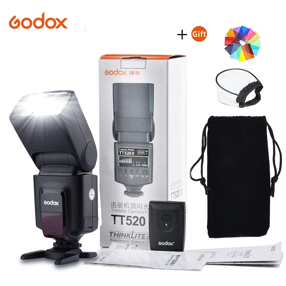 Godox tt520 ii flash tt520ii com build-in 433mhz sinal sem fio ...