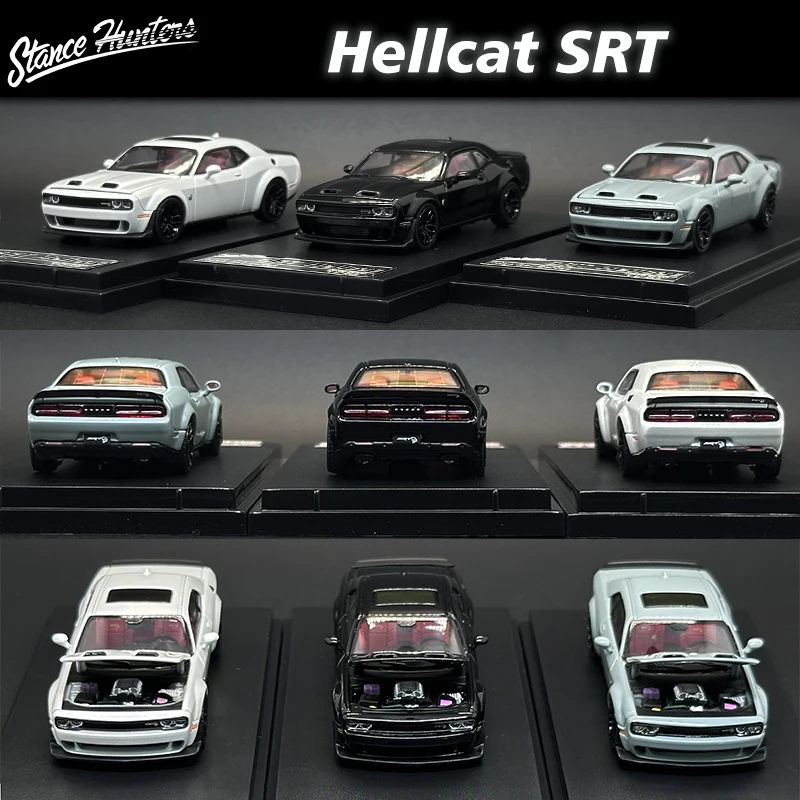 SH en Stock 1:64 SRT Hellcat Open Hood Diecast Diorama Car Model Toys ...