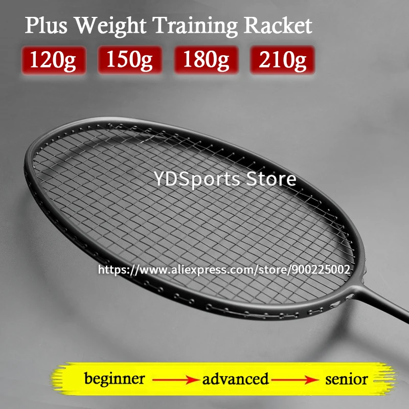 Professional Training Max 32-34LBS Heavy Carbon Fiber Badminton Rackets ...