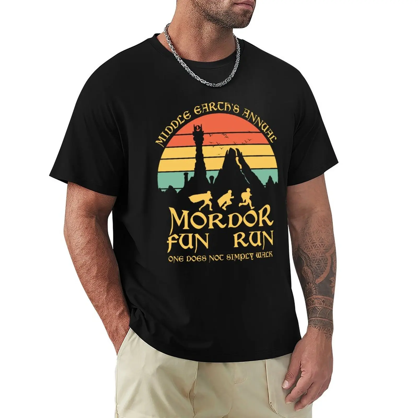 Graphic-Tees-Mordor-Fun-Run-T-Shirt-Funny-Novelty-Design-Shirts-Super ...