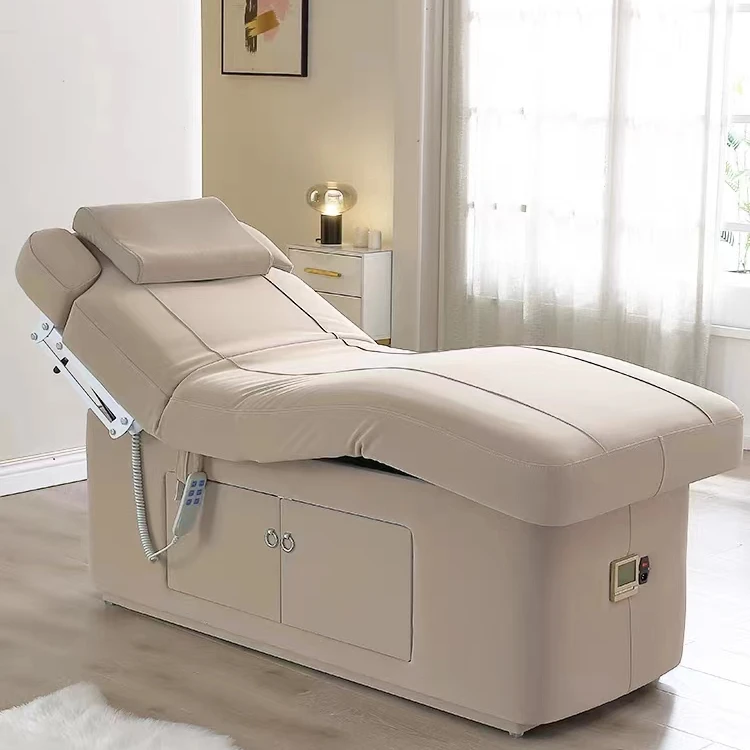 Hot-sale-luxury-beige-beauty-salon-bed-2-motors-electric-massage ...