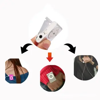 미니 MP3 플레이어 음악 미디어 미니 클립 지지대, TF 카드, 세련된 디자인, 세련된 휴대용 미니 USB MP3 플레이어 ...