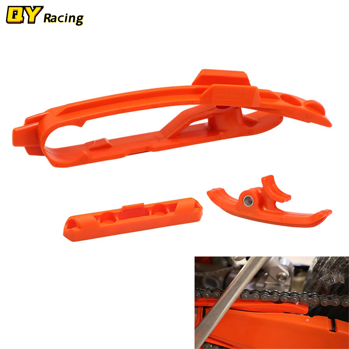 Motorcycle Chain Guide Slider Swingarm and Brake Hose Clamp For KTM SX ...