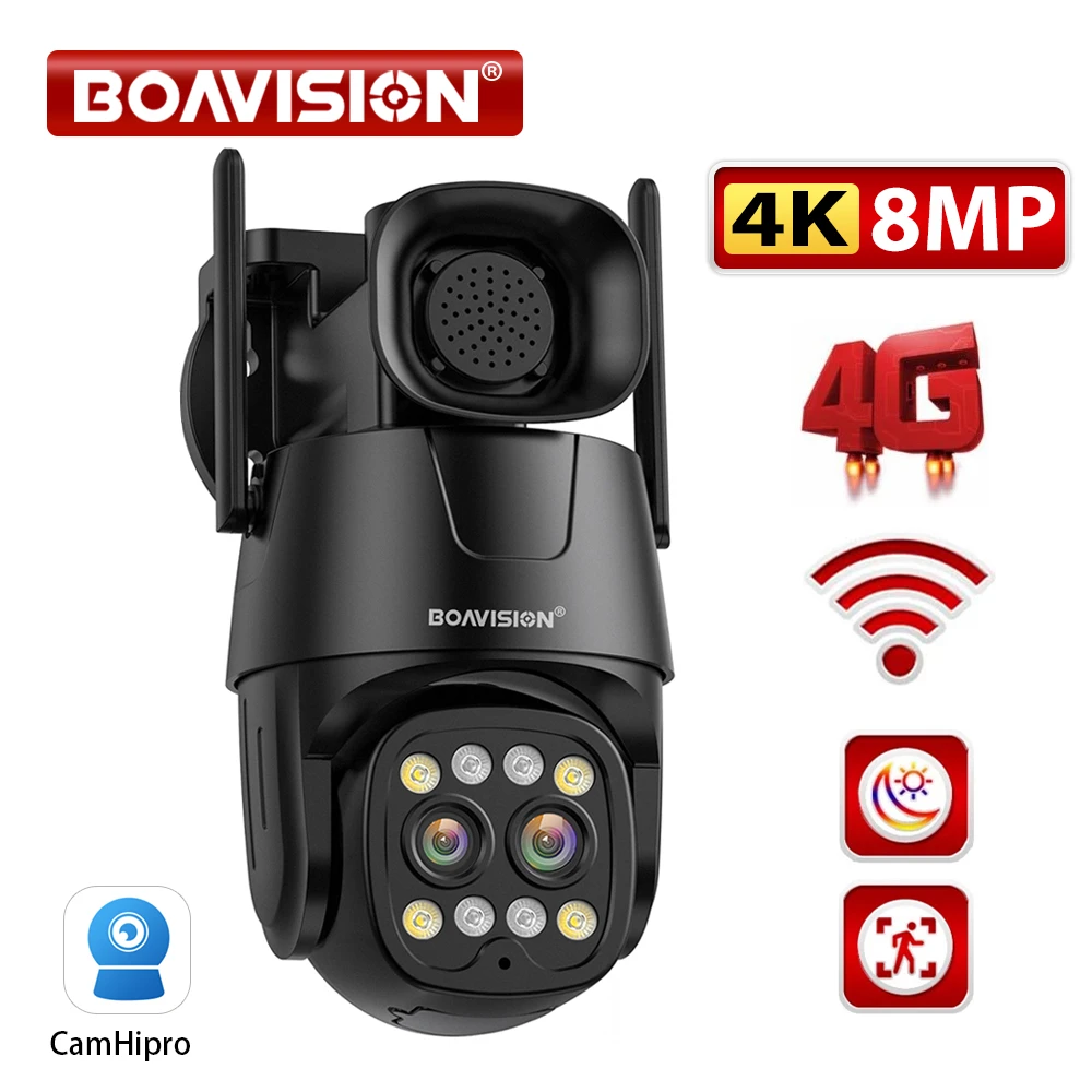 Ip Camera Wifi Ptz Hd 2mp 4mp Dual Lens 3.6mm-8mm Outdoor Ai Human ...