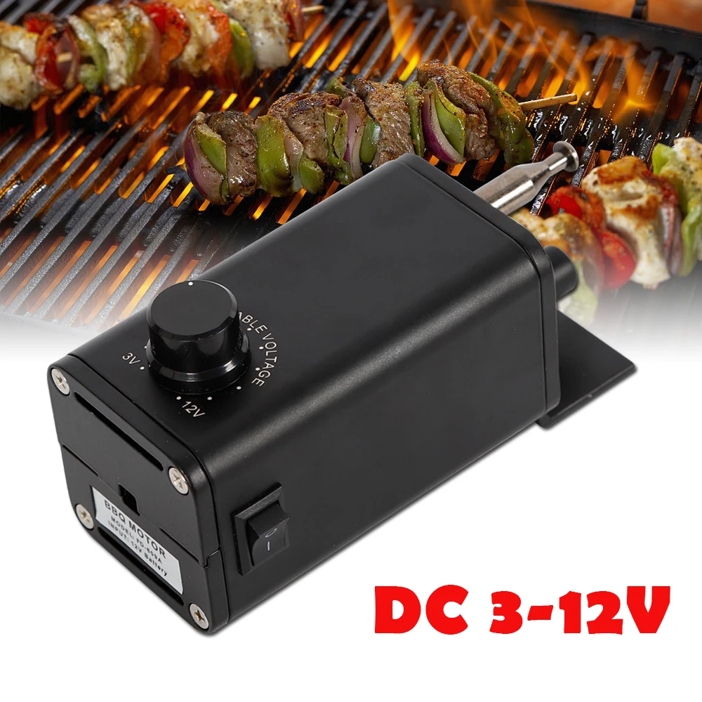 Portable-BBQ-Grill-Motor-Kit-DC-12V-Electric-Roast-Rotisserie-Grill ...
