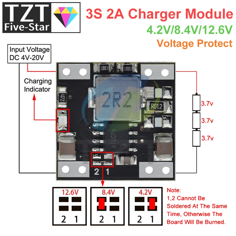 3S-Battery-18650-Charger-Module-Li-ion-Lithium-Step-Down-Protection ...