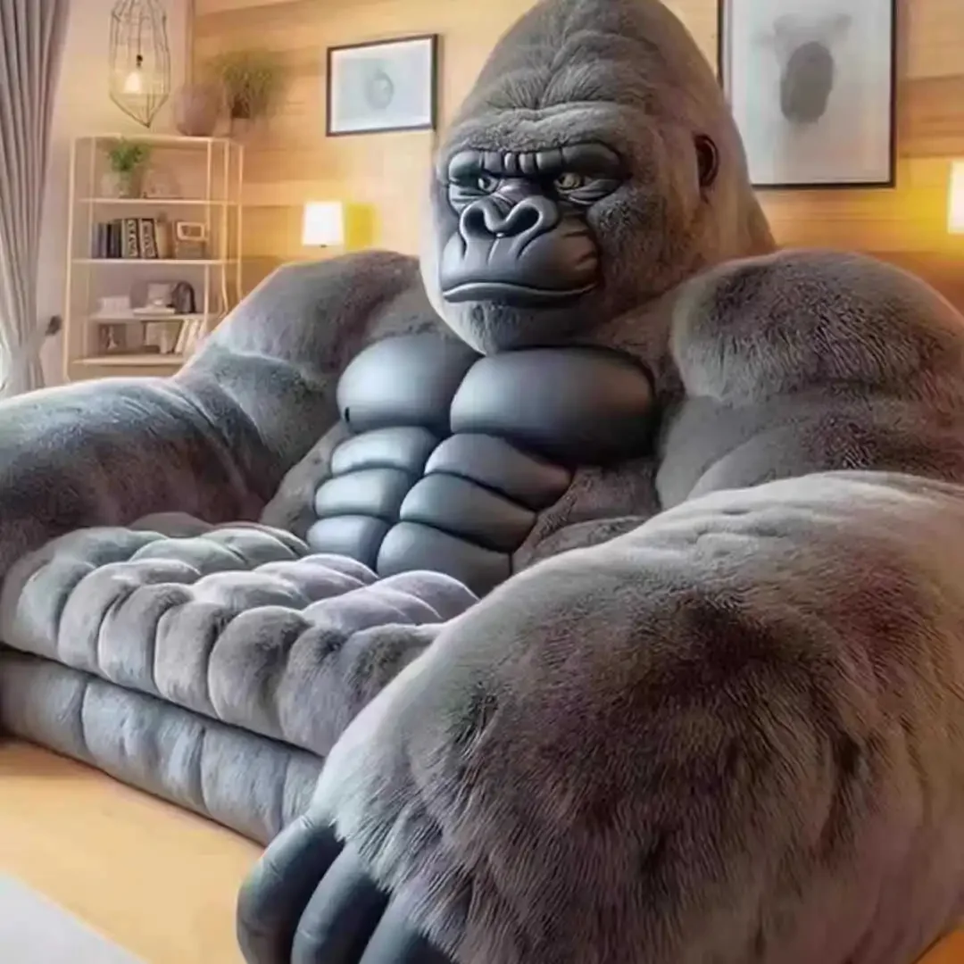 Gorilla-sof-de-cuero-con-diamantes-para-sala-de-estar-mueble-de-dos ...