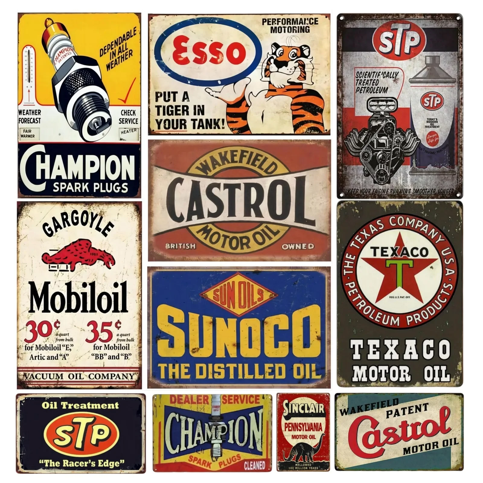 Tin-Signs-5-Pieces-Reproduction-Vintage-Gas-Oil-Metal-Signs-Home ...