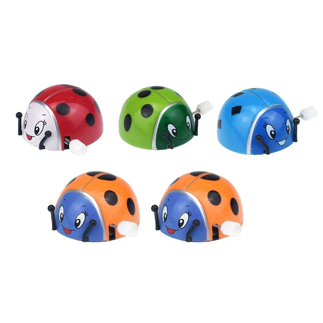 5/10pcs Classic Cartoon Ladybug Clockwork Toy Ladybird Animal Jumping ...