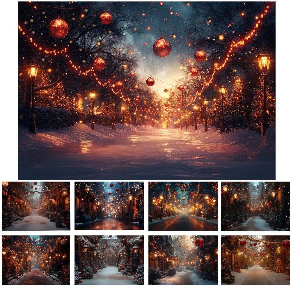 Mocsicka-Christmas-Winter-Street-Backdrop-for-Photography-Snowfield ...